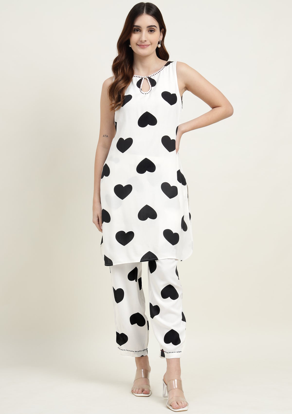 Buy White Cotton Printed Kurta Set – Ranng Label